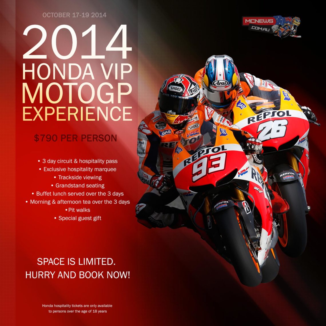 MotoGP VIP Tickets with Honda | MCNews