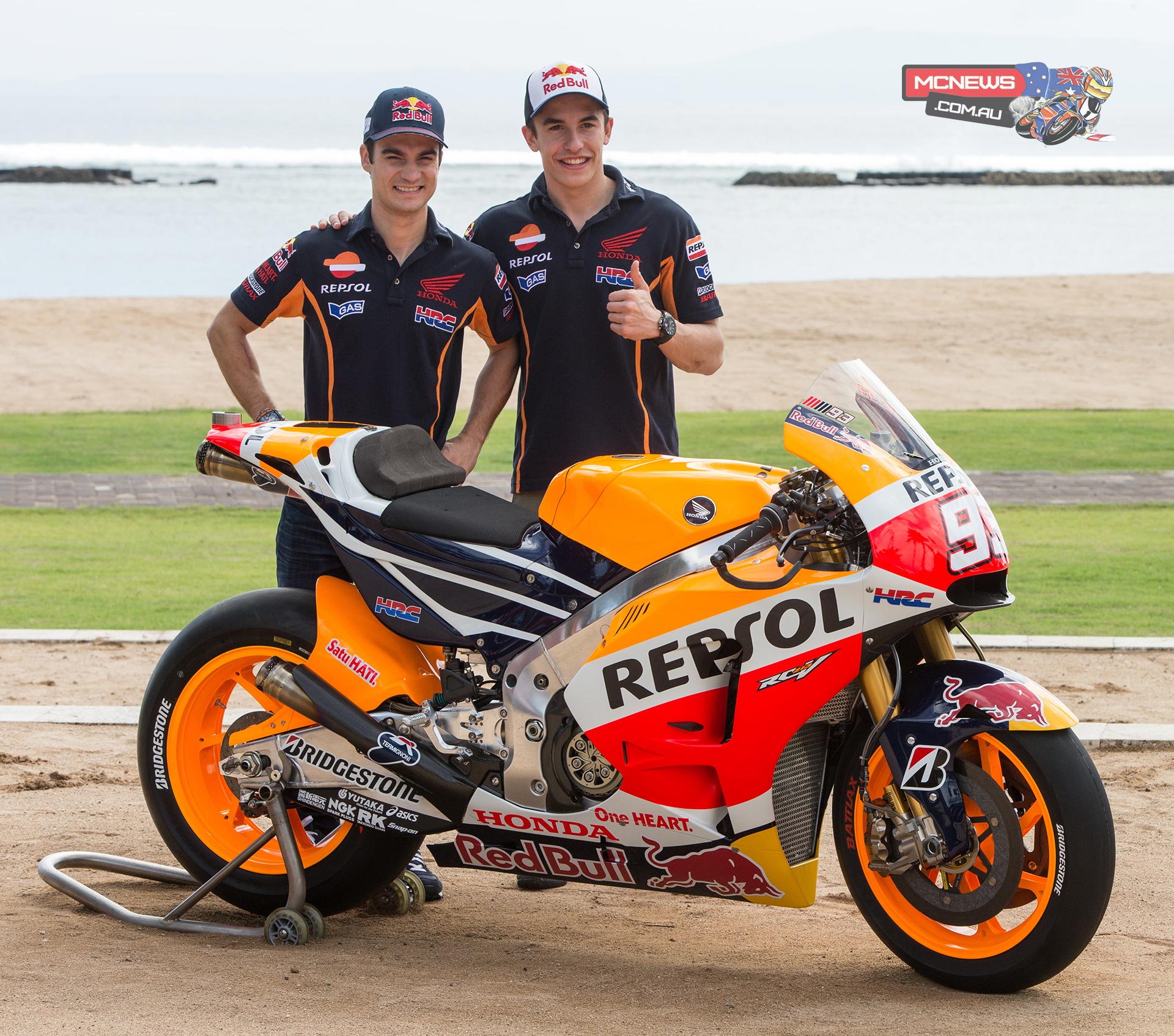HRC riders unveil 2015 RC213V in Bali | MCNews