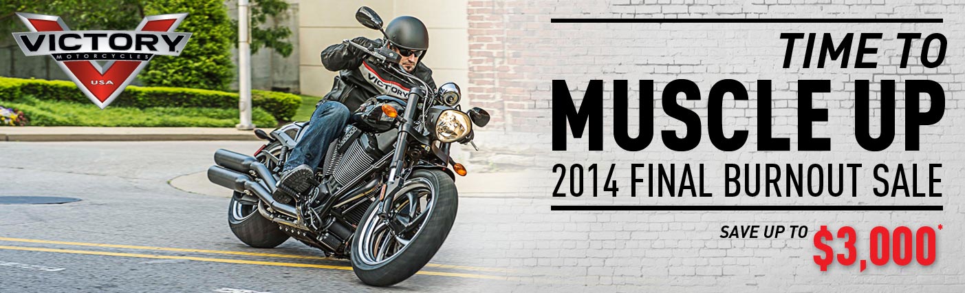 Victory MY14 Burnout Sale | MCNews