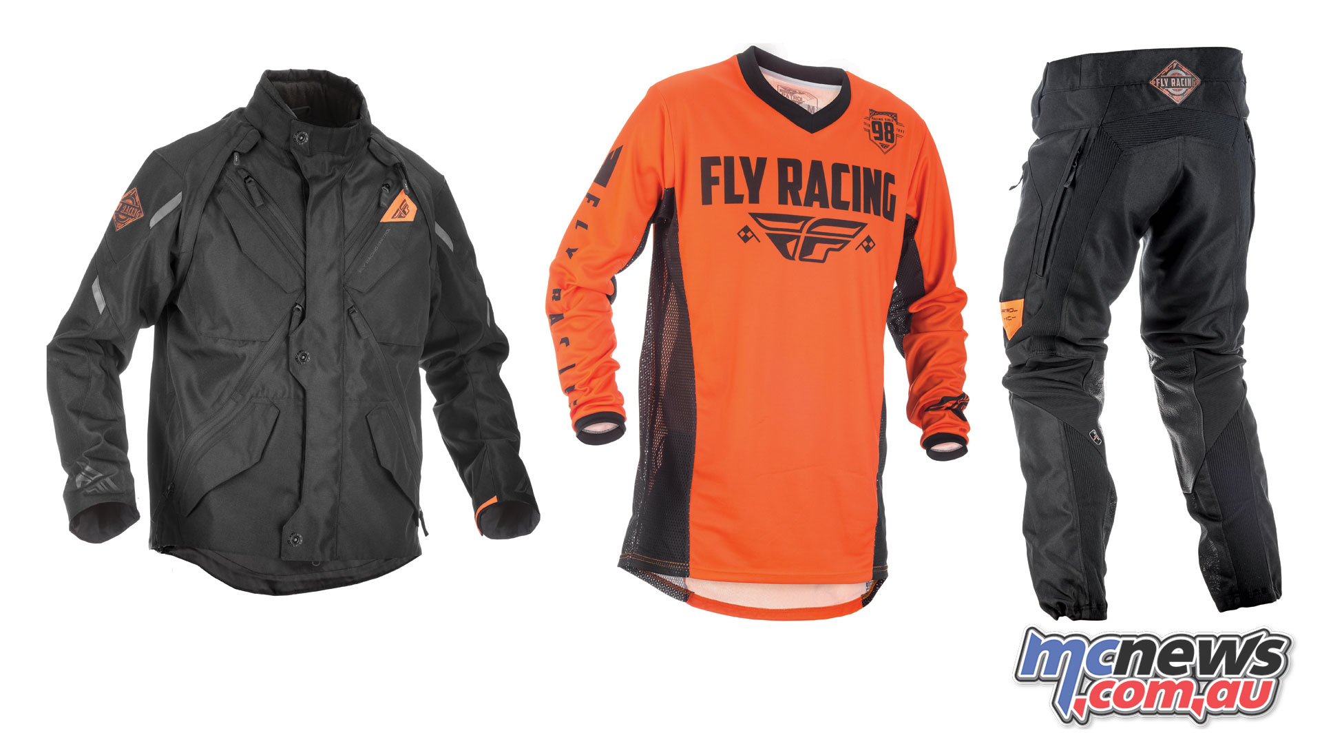 Fly Racing Patrol Nylons | Jacket | Fly Trekker Helmet | MCNews