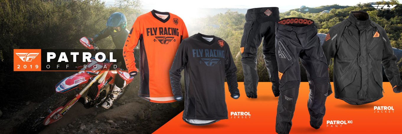 Fly Racing Patrol Nylons | Jacket | Fly Trekker Helmet | MCNews