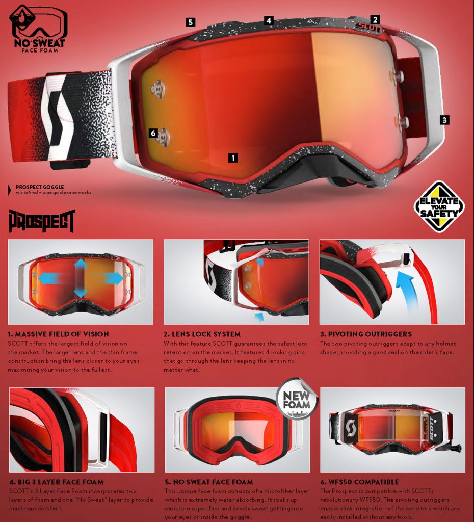 Scott Prospect Goggle Range | WFS | Enduro | Sand Dust LS | MCNews