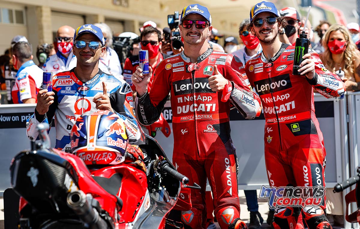 Ducati dominate COTA MotoGP Qualifying | Quotes | Times | MCNews