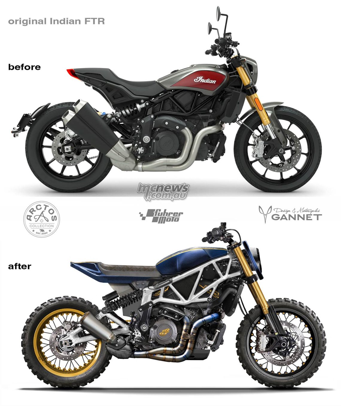 Custom Indian FTR1200 Tracker born in Switzerland | MCNews