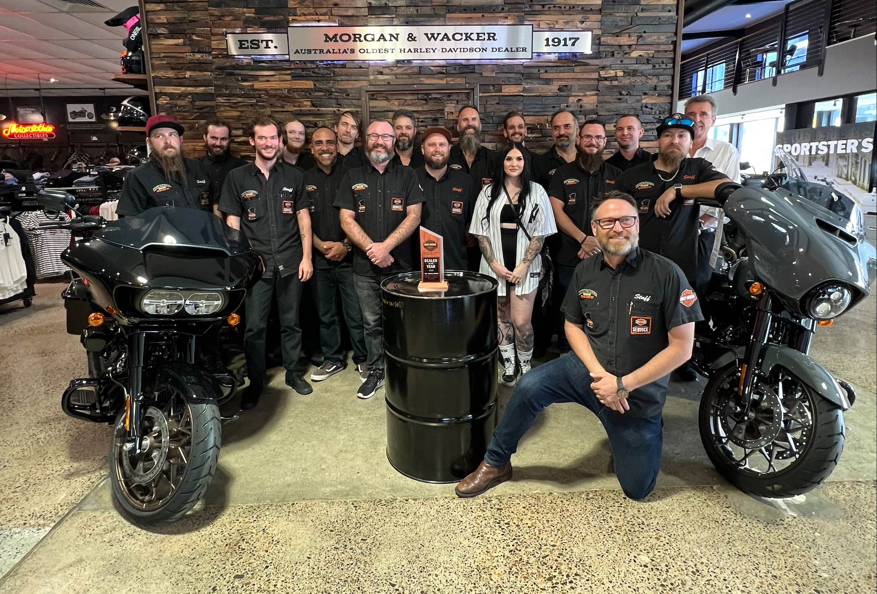 Morgan & Wacker Harley-Davidson Brisbane wins vendor of the yr gong ...