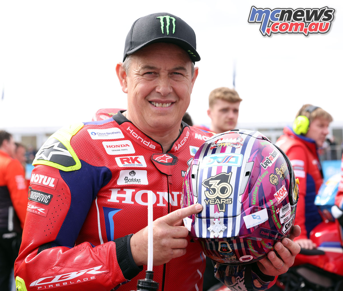 John McGuinness on podium at NW200 in lead up to TT | MCNews