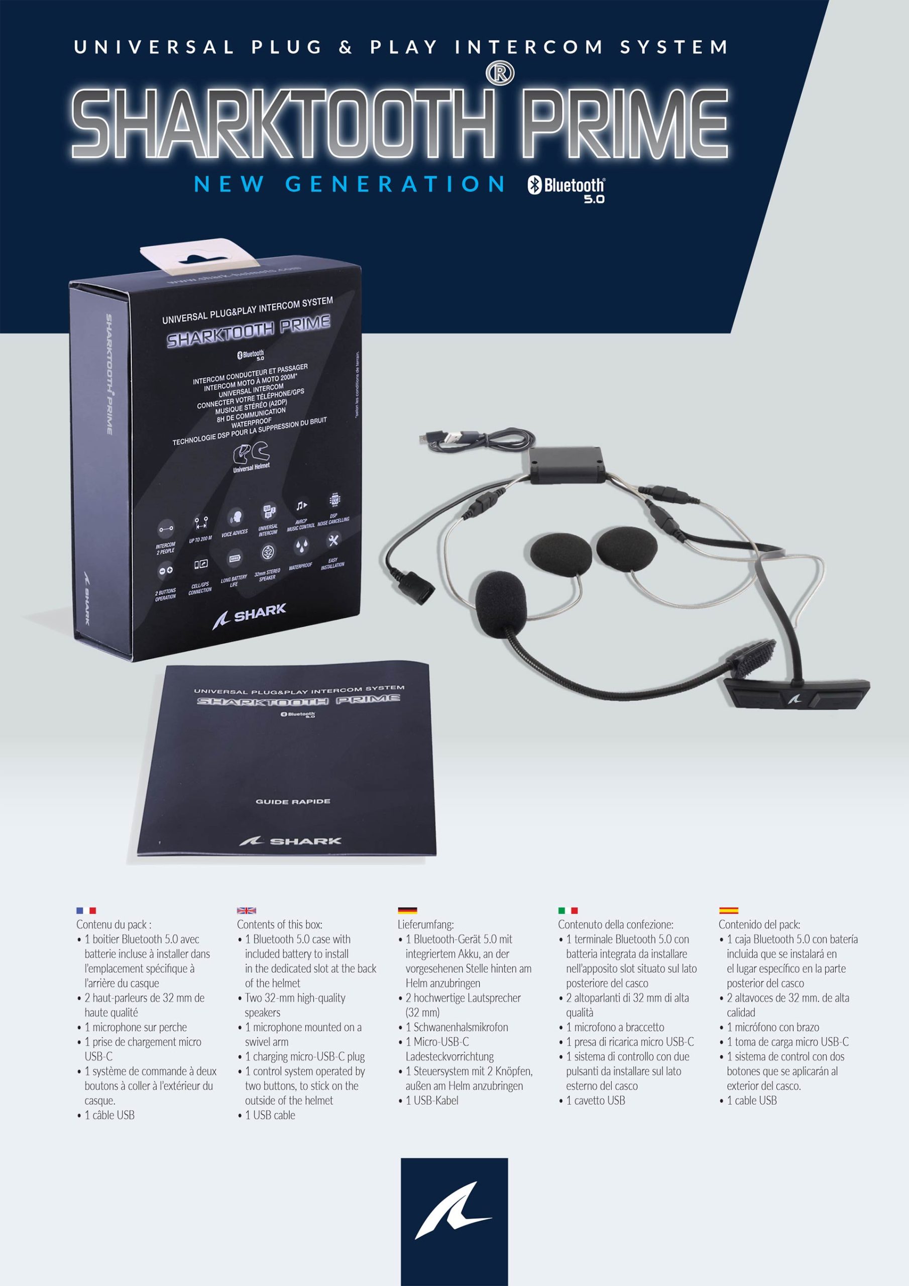 Sharktooth Prime Universal Plug & Play Intercom System | MCNews