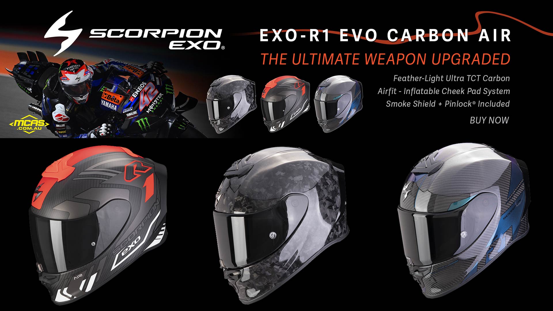 Scorpion EXO R1-EVO Carbon Air now available in Australia | MCNews